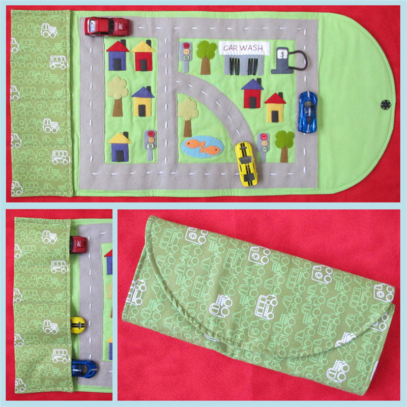 Crossroads Car Caddy Pattern designed by Fiona Tully for Two Brown ...