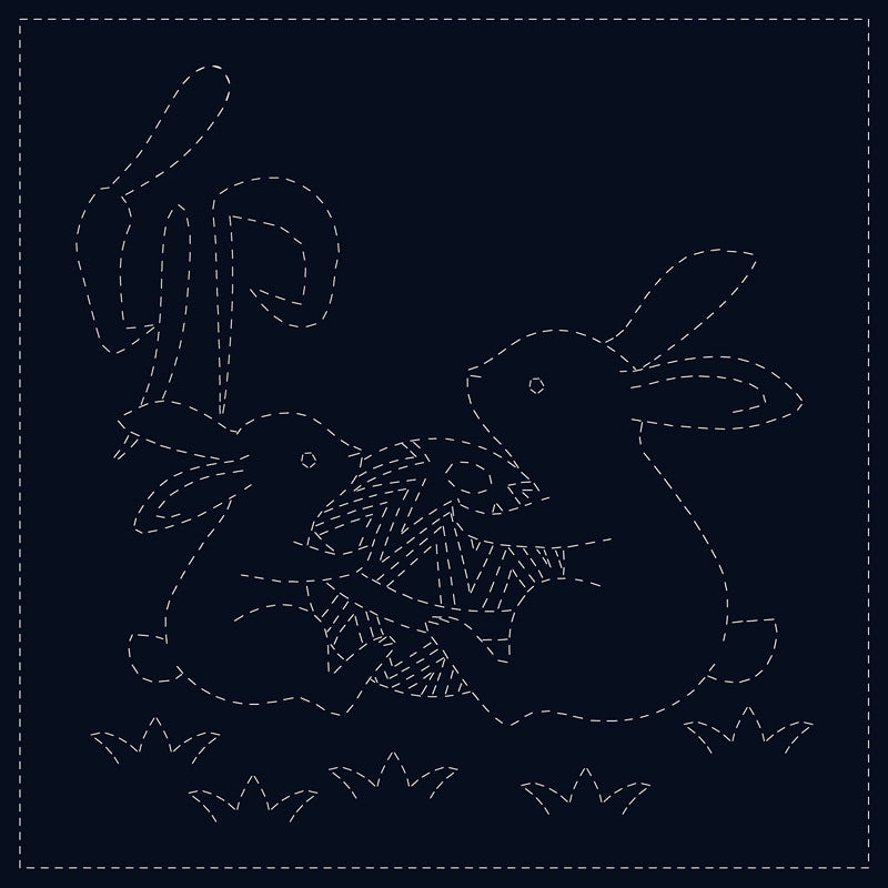 Sashiko Cloth - Rabbits Pattern by Hitomi Fujita for QH Textiles ...